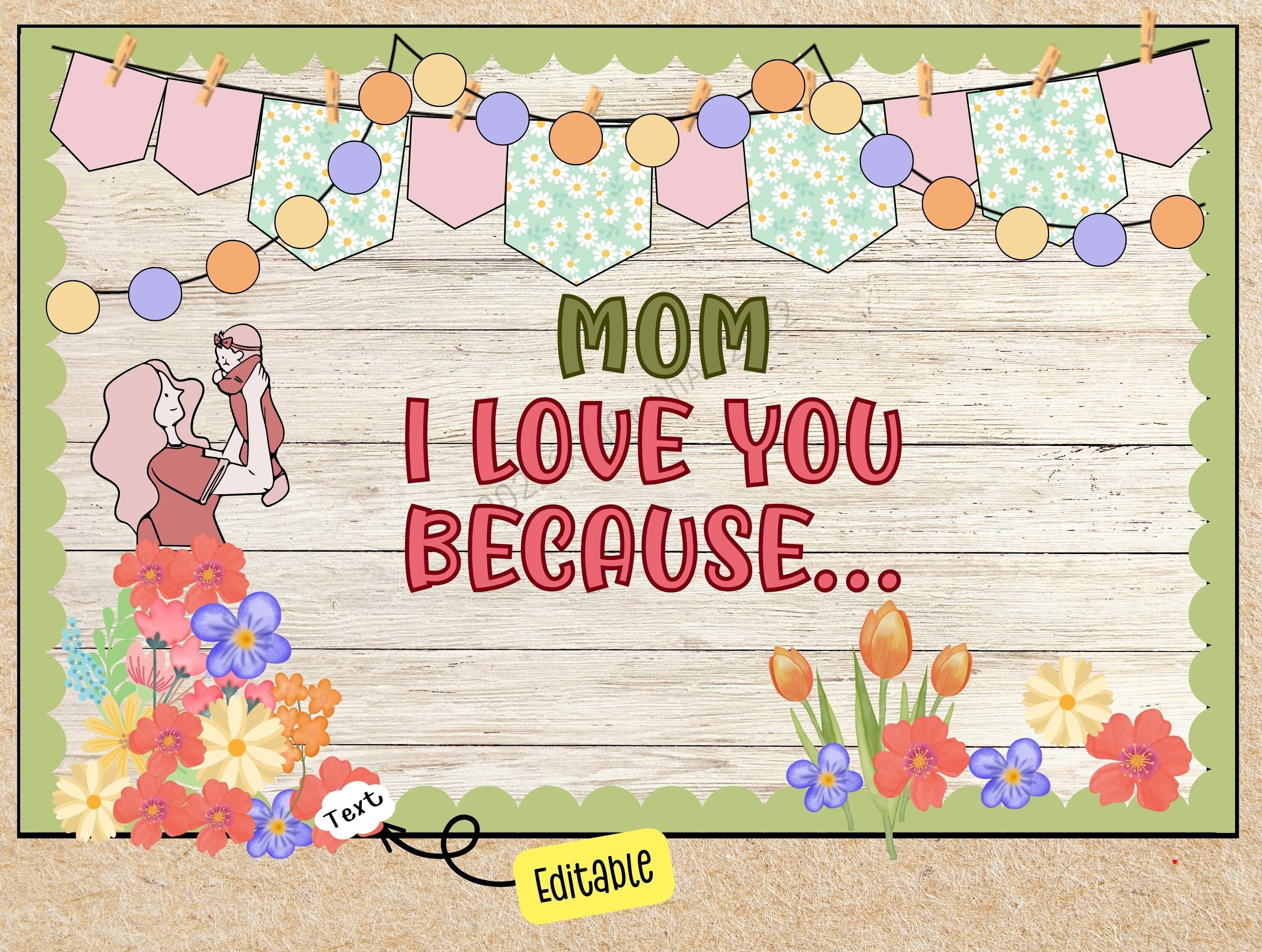 Mother’s Day Bulletin Board Ideas for Preschool Kindergarten, Door ...