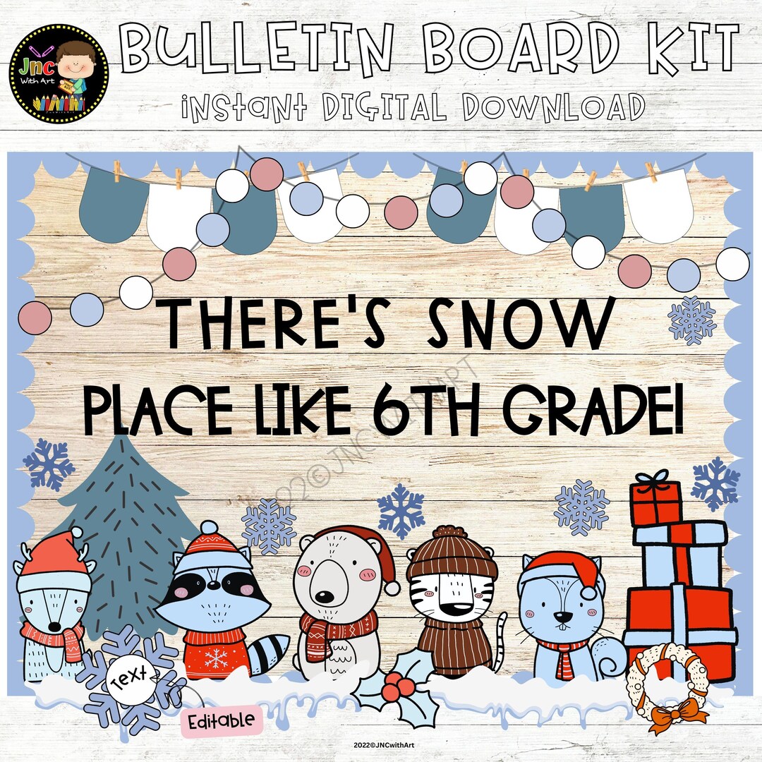 Learning in a Winter Wonderland Bulletin Board Kit Classroom Decor ...