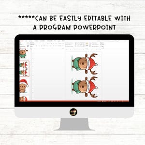 Reindeer Christmas Bulletin Board Kit Winter Door Decor Editable - Etsy