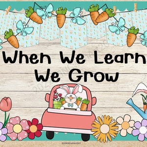 Spring Bulletin Board Kit, Positive Bulletin Board,march Door Decor ...