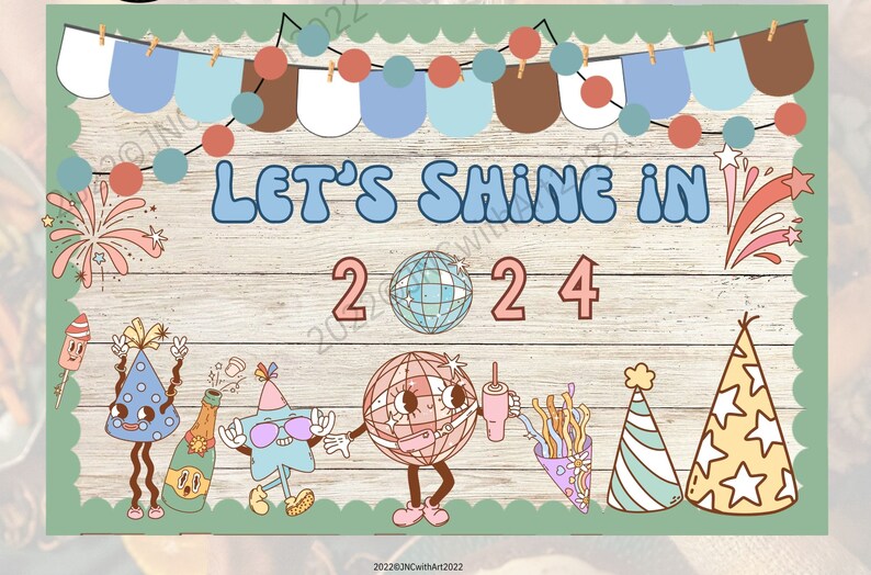 New Year Bulletin Board Kit Classroom Door Decoration - Etsy