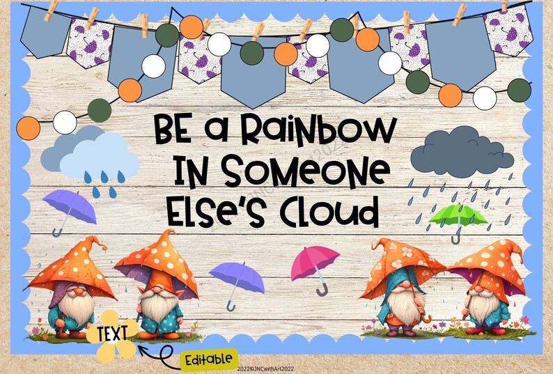 April May Bulletin Board Kitrainy Day Gnomes Spring Flowers Classroom ...