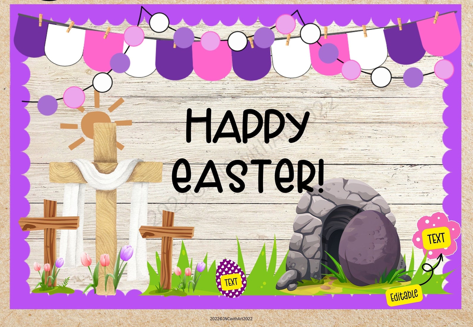 Resurrection Easter Bulletin Board Kit, Classroom Door Decoration ...