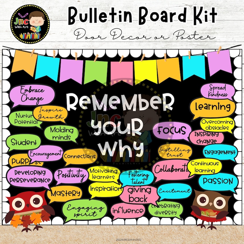 Back to School Remember Your Why Bulletin Board Set Staff Room Door Decor - Etsy