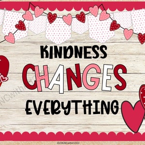 Valentine's Day Bulletin Board Kit, Door Decoration, Kindness Theme ...