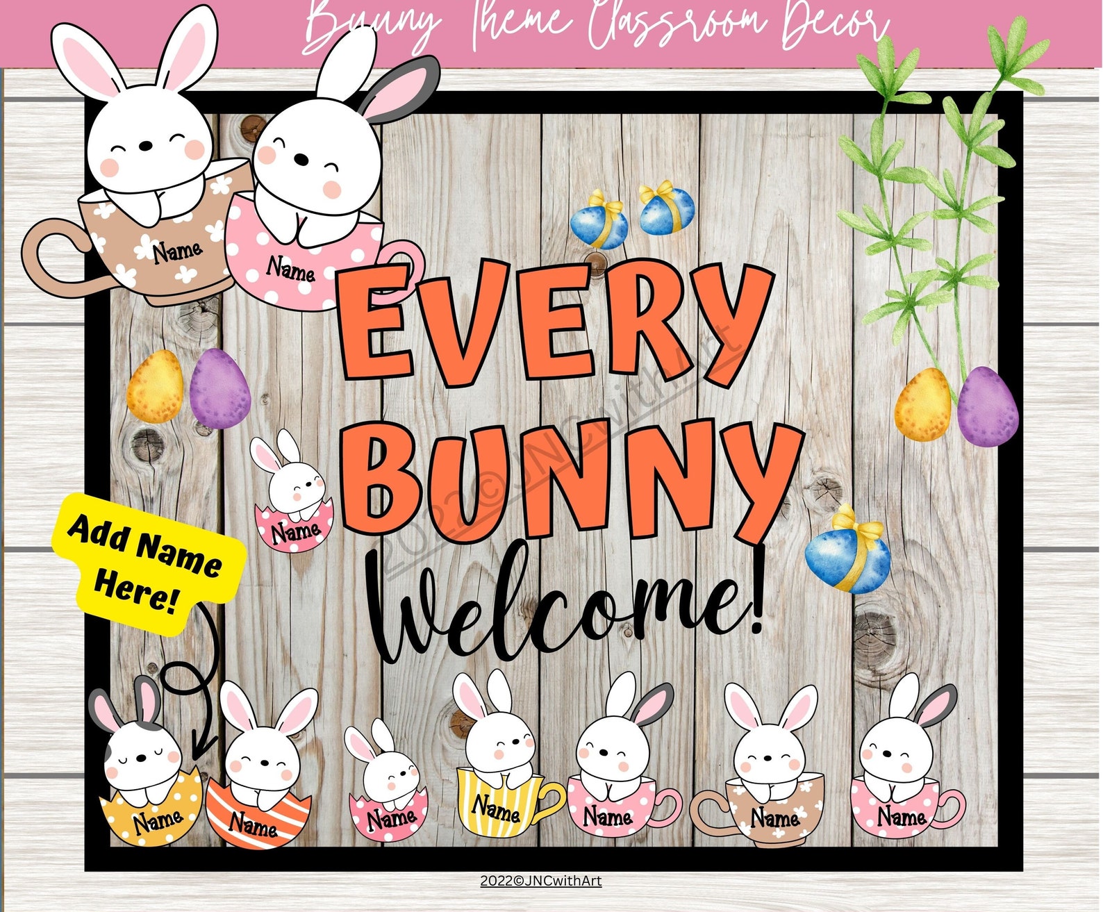 Easter Bulletin Board Ideas Spring Door Decorations Editable - Etsy