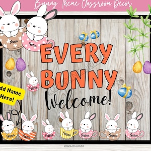 Easter Bulletin Board Ideas Spring Door Decorations Editable - Etsy