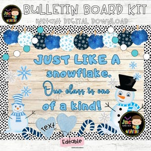 January Winter Bulletin Board Kit Door Decor Snow Happy to See You ...