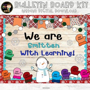Christmas Bulletin Board Kit We Are Smitten With Winter Door Decor ...