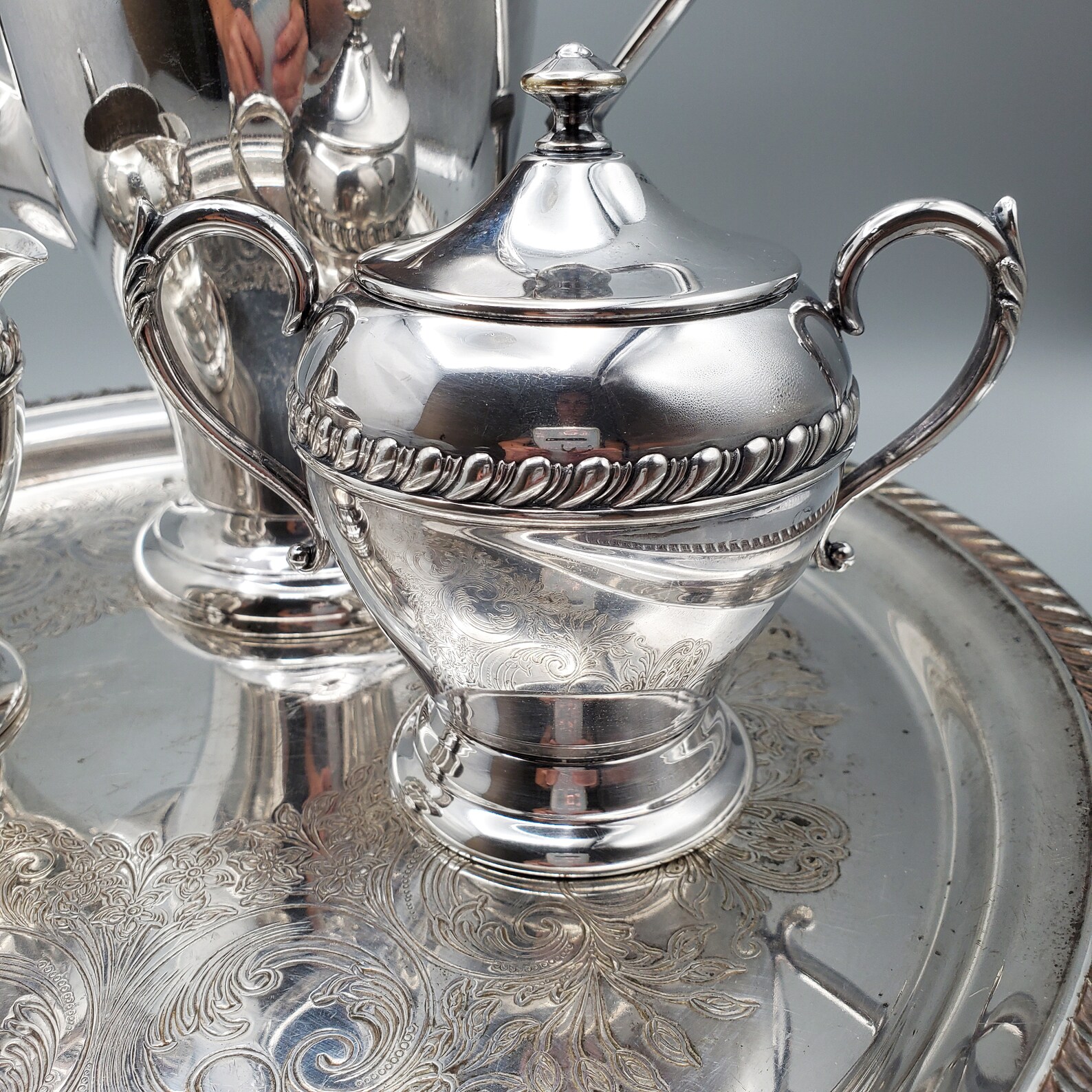 Sheridan 4 Piece Gadroon Pattern Silver Plated Tea Set English Style - Etsy