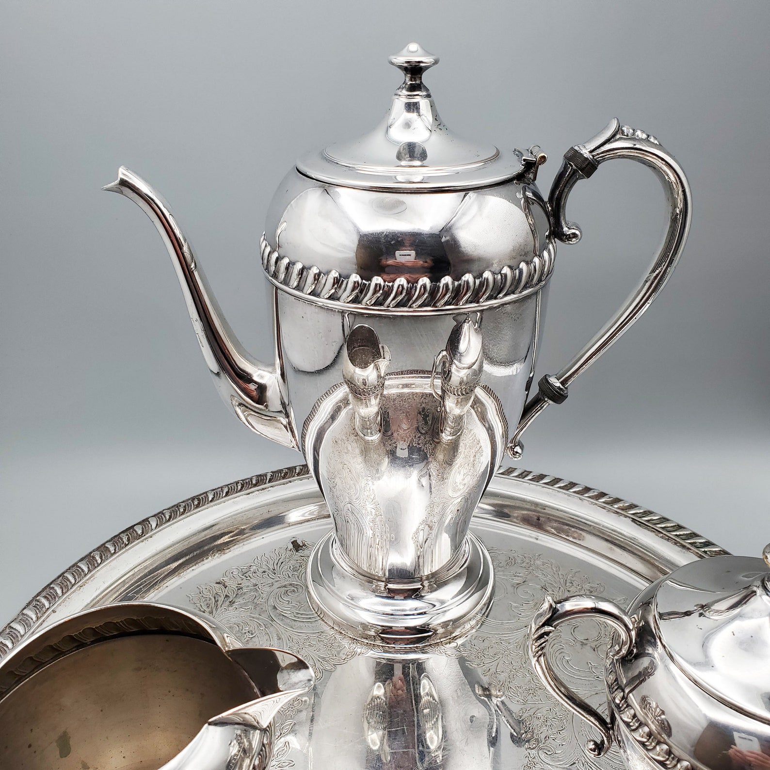 Sheridan 4 Piece Gadroon Pattern Silver Plated Tea Set English Style - Etsy