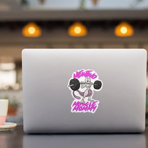 Mewtwo Muscle Mommy Sticker - Etsy Australia