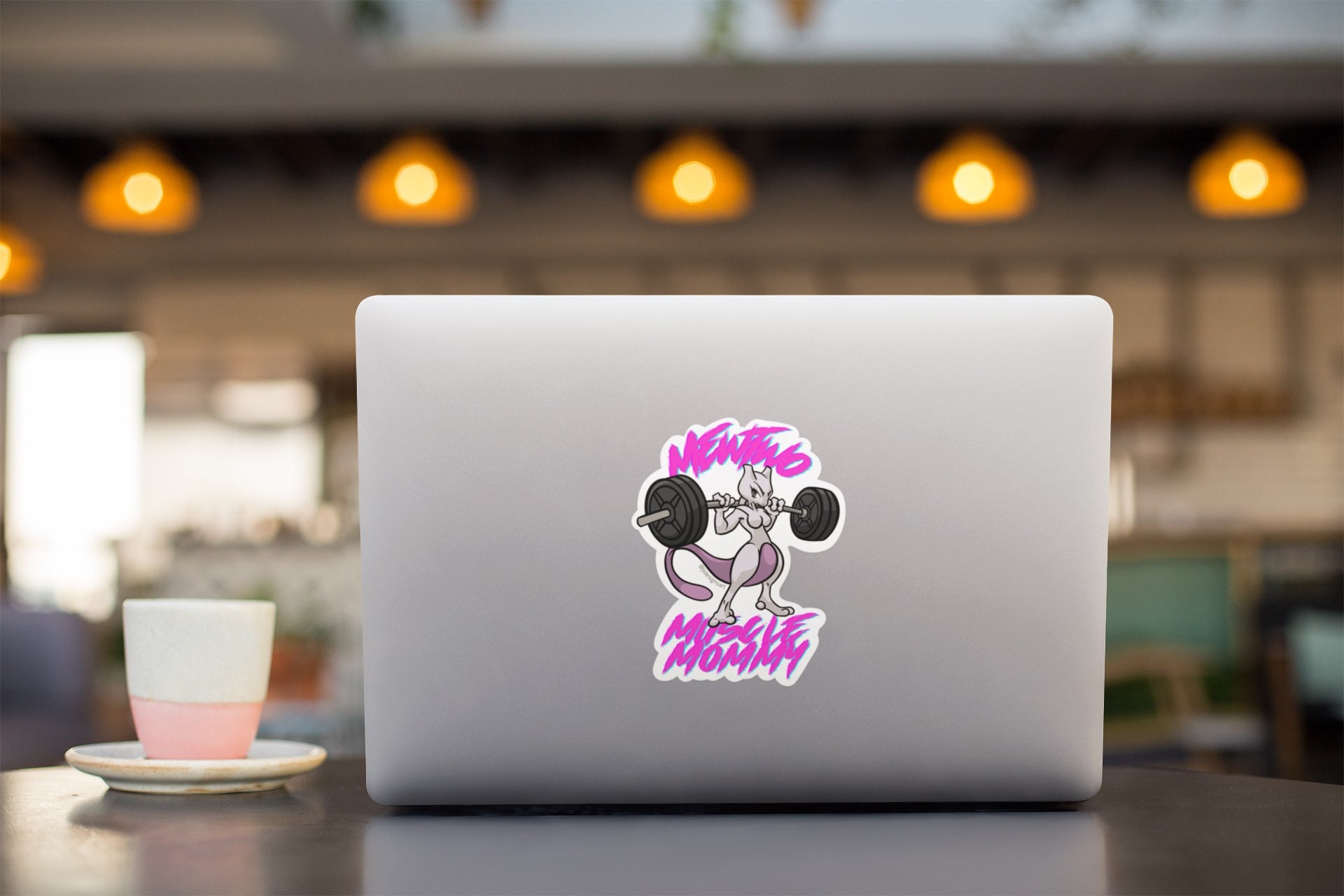 Mewtwo Muscle Mommy Sticker - Etsy
