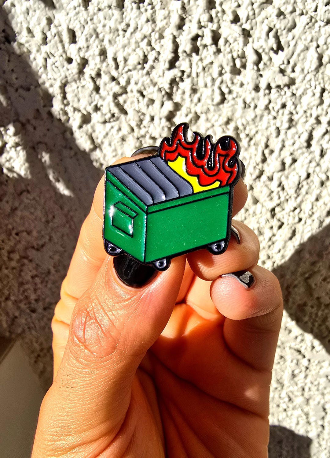 Dumpster Fire Enamel Pin - Etsy