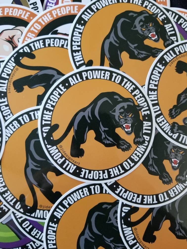 Black Power Black Panthers Decal Sticker - Etsy