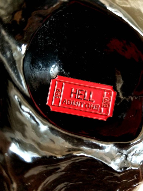 One Way Ticket to Hell Enamel Pin | Etsy