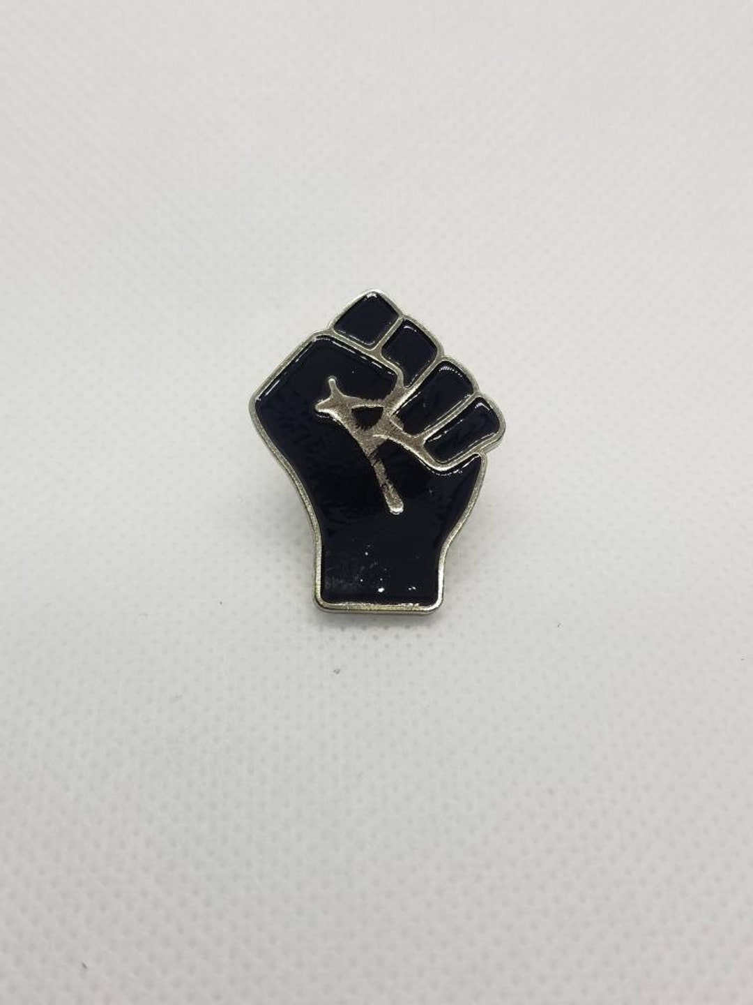 Black Power Fist Enamel Pin - Etsy