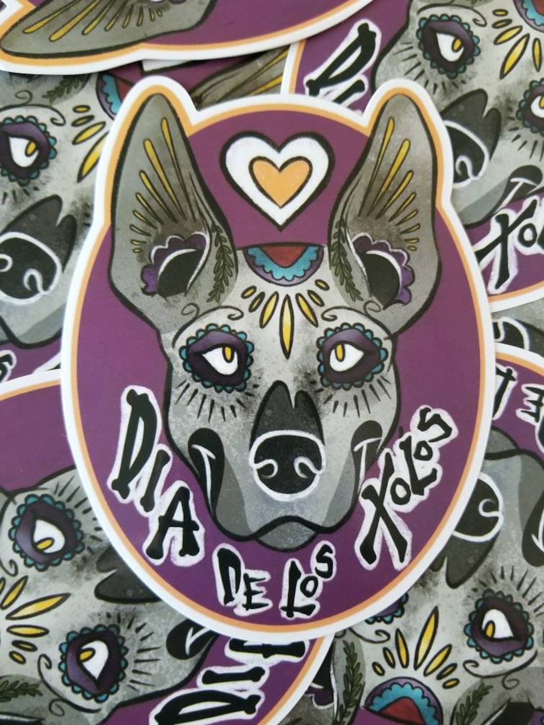 Halloween Dia De Los Muertos Xolo Dog Sticker - Etsy
