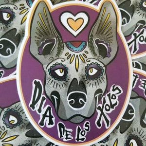 Halloween Dia De Los Muertos Xolo Dog Sticker - Etsy
