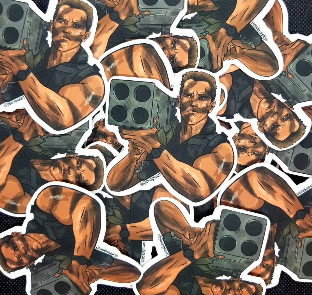 Commando Arnold Schwarzenegger Waterproof Matte Sticker - Etsy