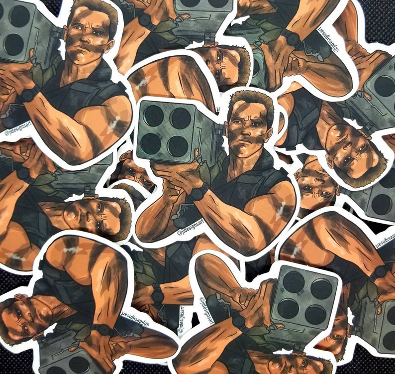 Commando Arnold Schwarzenegger Waterproof Matte Sticker - Etsy