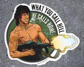 Rambo Sylvester Stallone Vinyl Sticker - Etsy