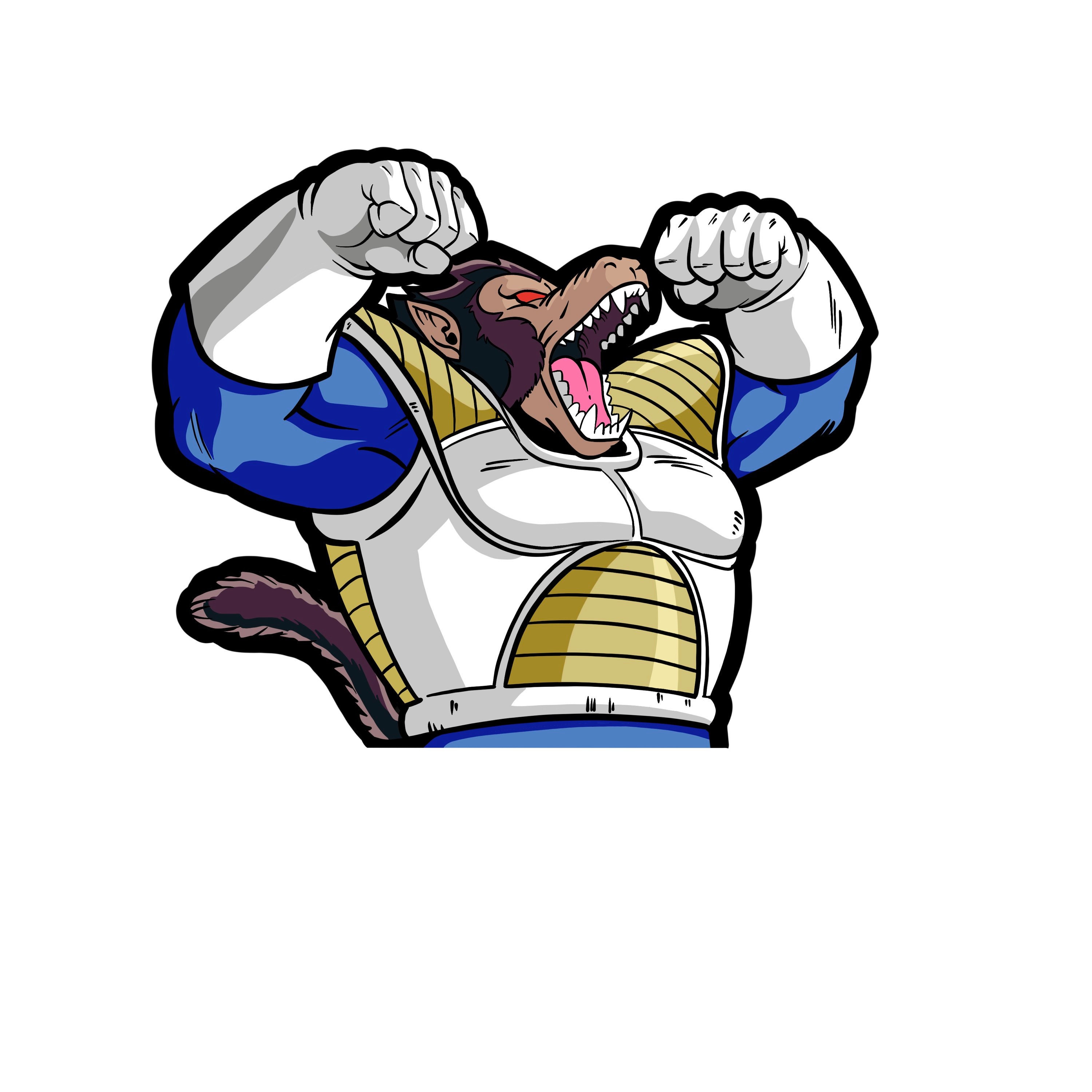 Great Ape Vegeta Dragon Ball Z Waterproof Peeker Sticker - Etsy