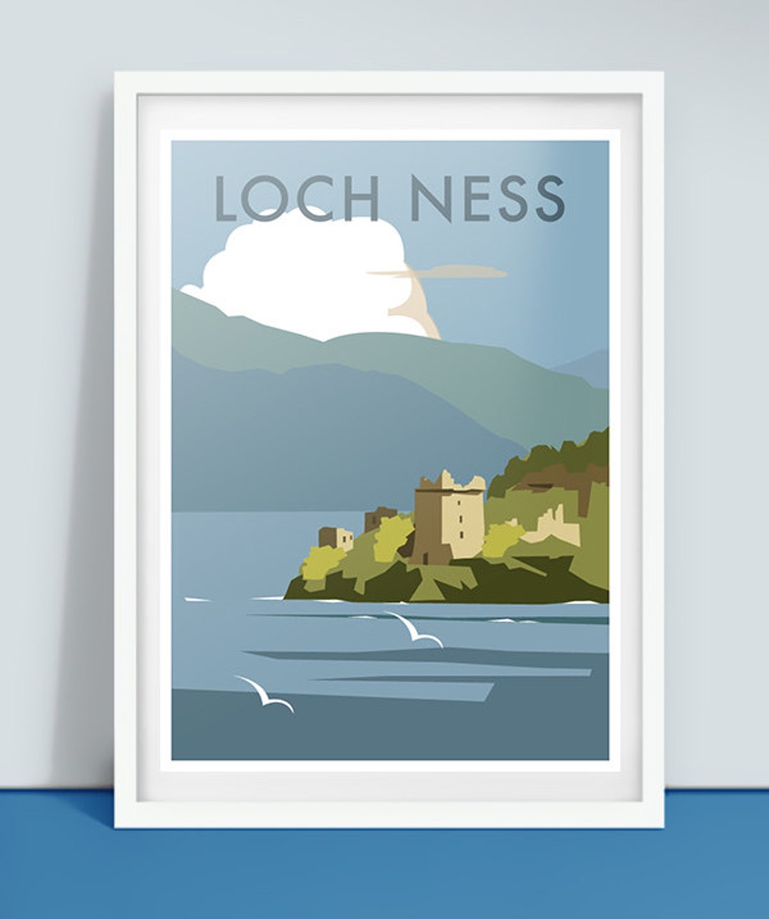 Loch Ness Travel Poster Print, Scotland - Etsy