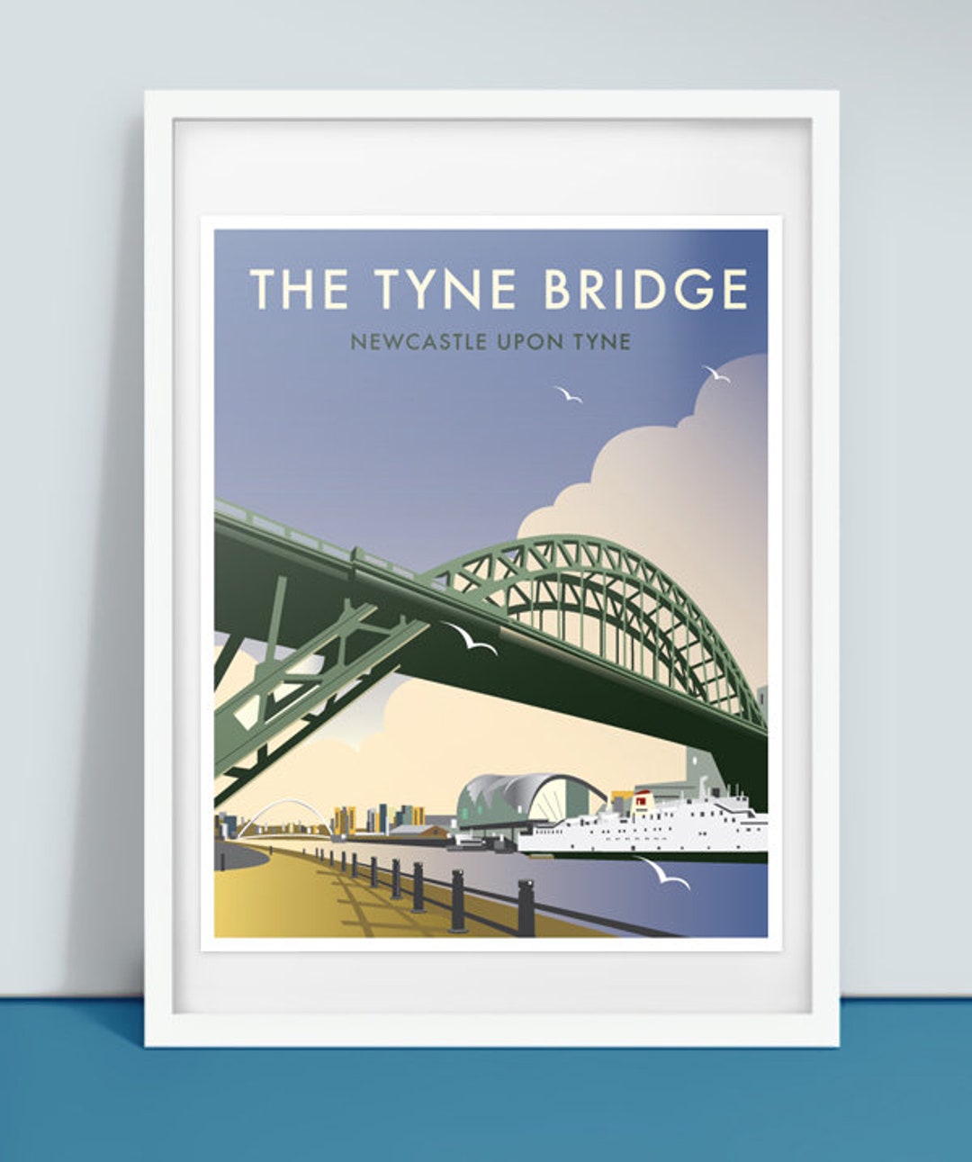 Tyne Bridge Newcastle, Dave Thompson, Illustration, Travel Poster - Etsy