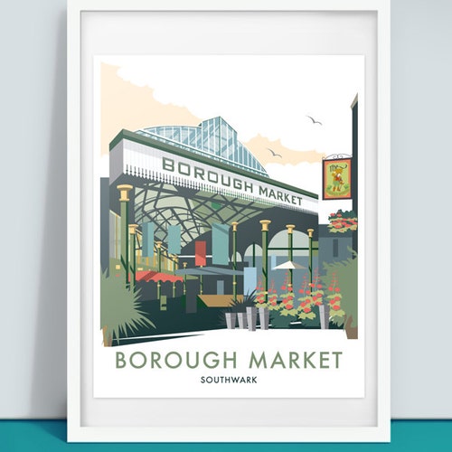Borough Market London Print Layers and Lines. Illustrated | Etsy