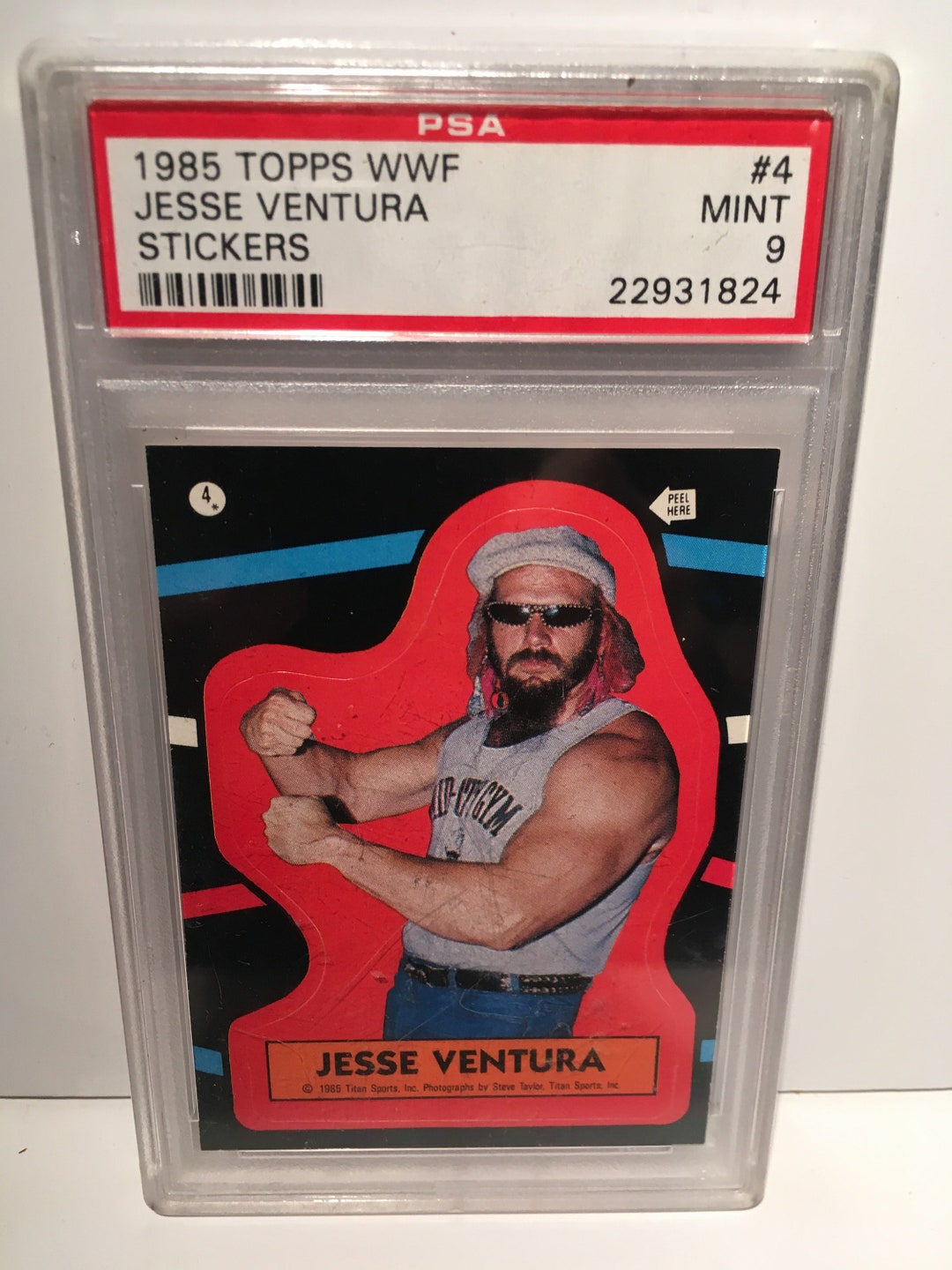 1985 Topps WWF Wrestling Sticker Card 4 Jesse the Body Ventura Sticker ...
