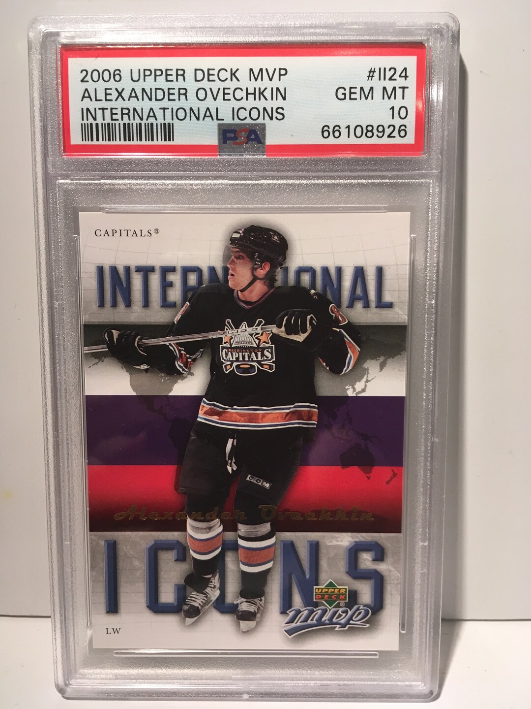 2006 Upper Deck MVP International Icons Alex Ovechkin PSA 10 Gem Mint ...