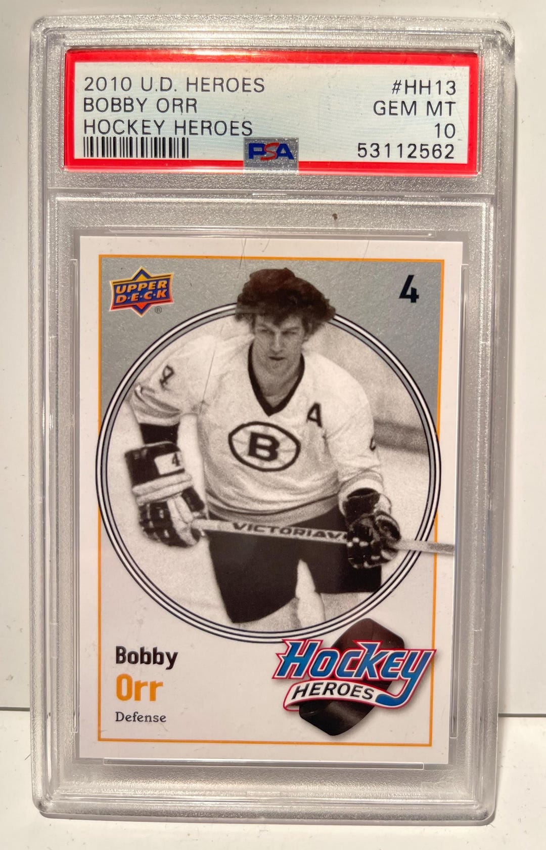 2010 Upper Deck Hockey Heroes Bobby Orr PSA 10 - Graded Encased Bruins ...