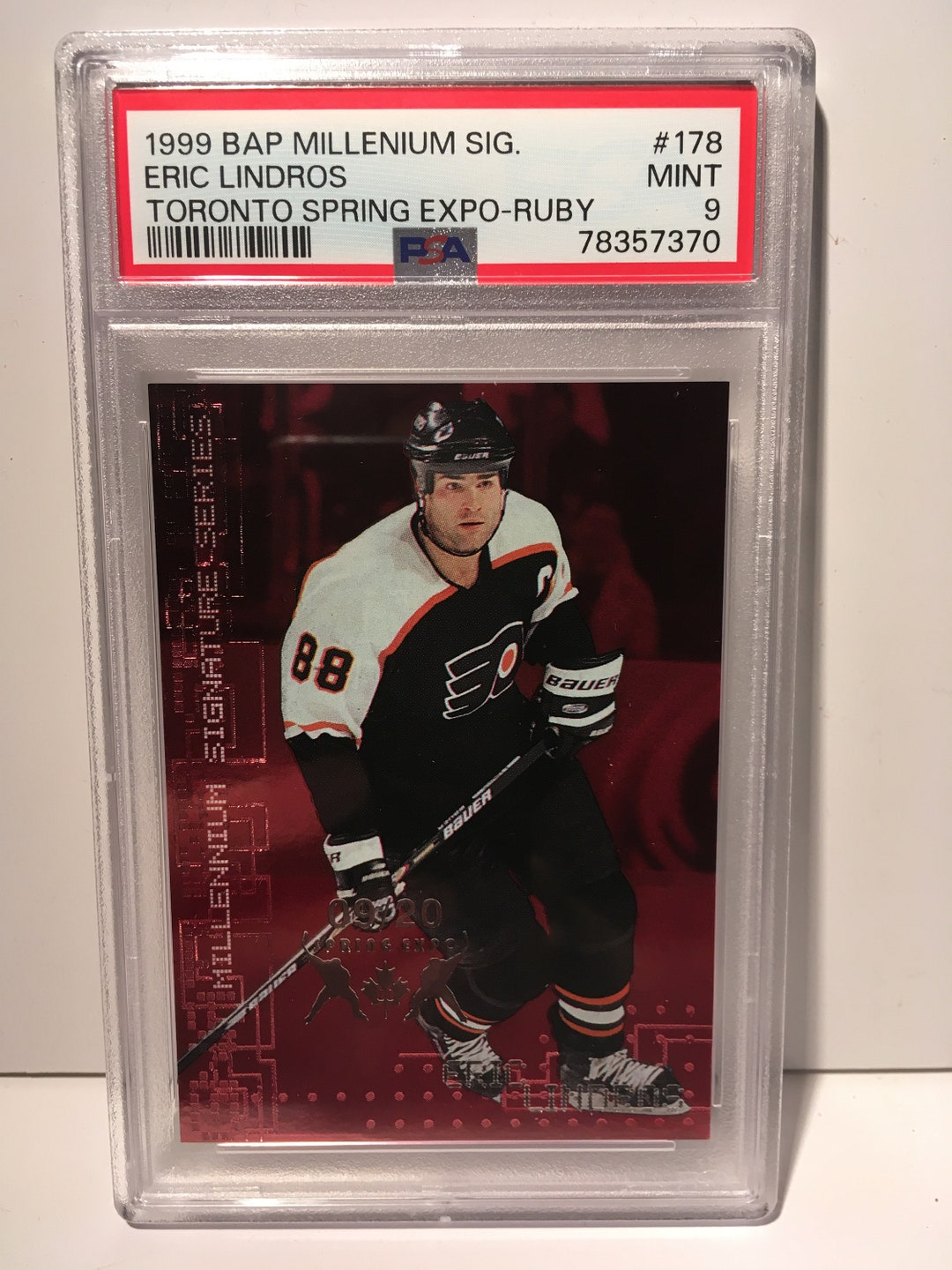 Eric Lindros 1999 BAP MILLENIUM SIG. Toronto Expo Ruby Psa 9 - Only 20 ...
