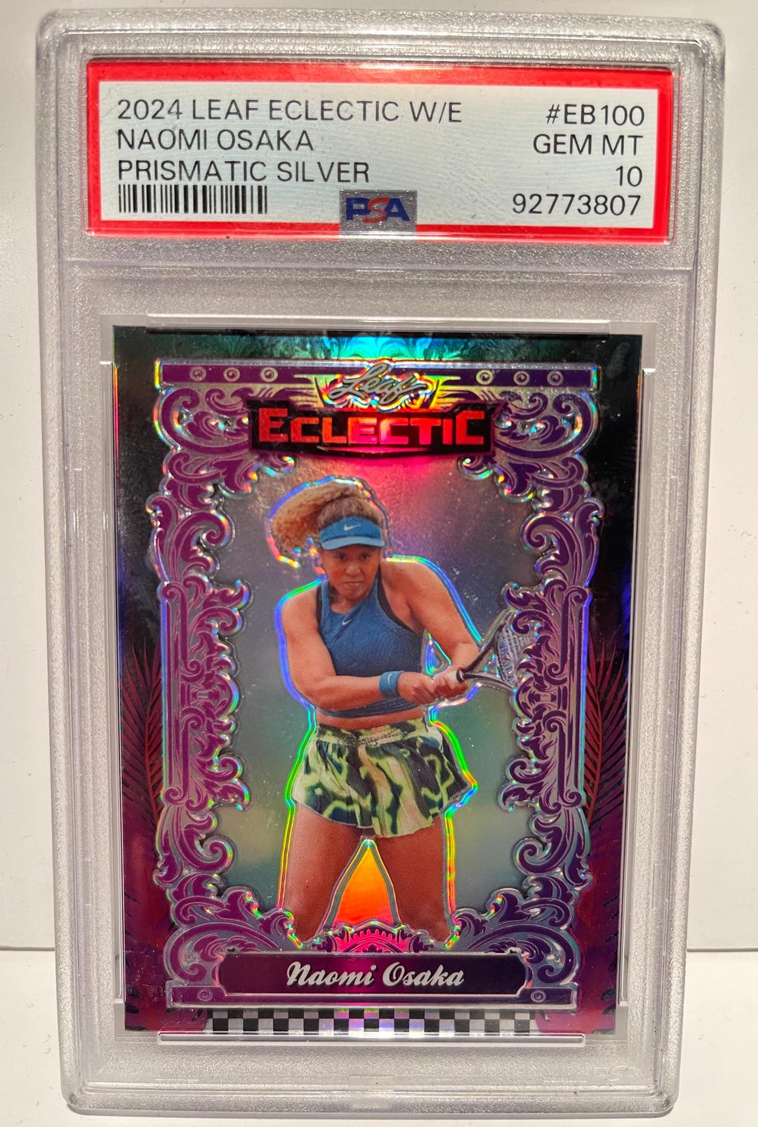 Naomi Osaka 2024 Leaf Eclectic Prismatic Silver SSP #1/3 PSA 10 Gem ...