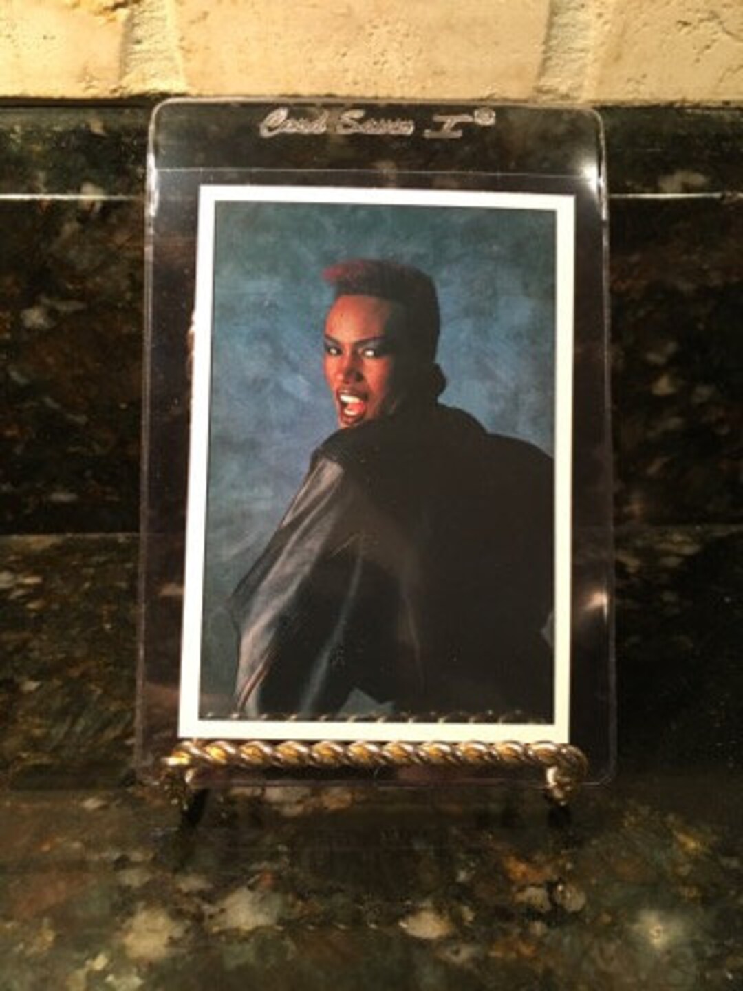 Grace Jones 1987 Panini Smash Hits Oversized Sticker Rare Mint ...