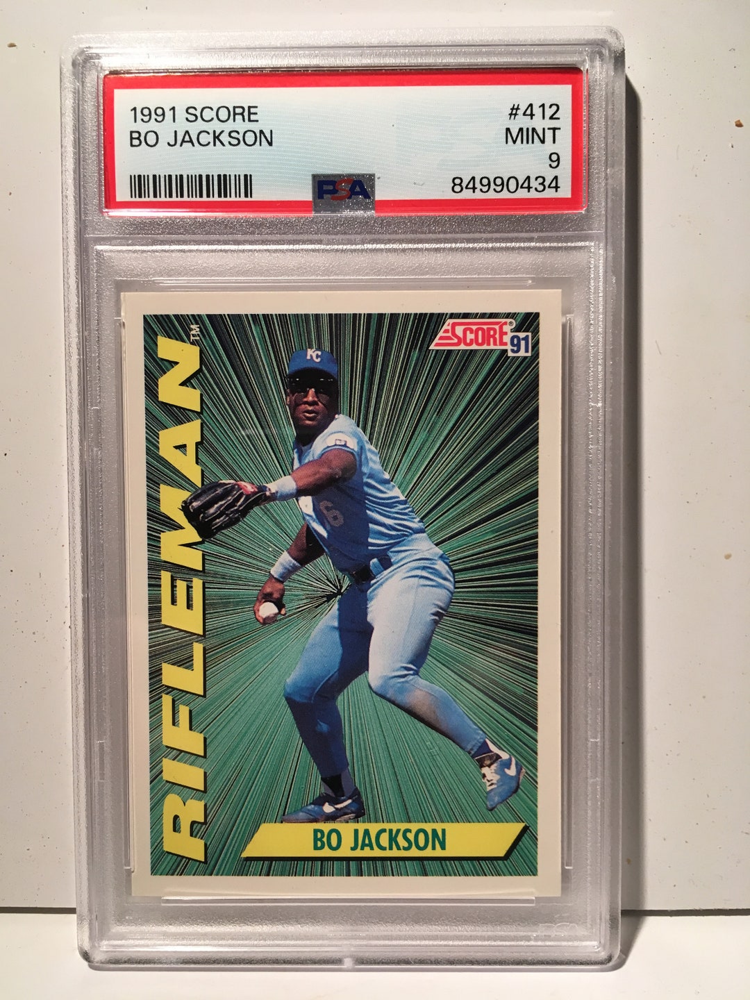 Bo Jackson 1991 Score Rifleman- Graded Authenticated & Encased by PSA ...