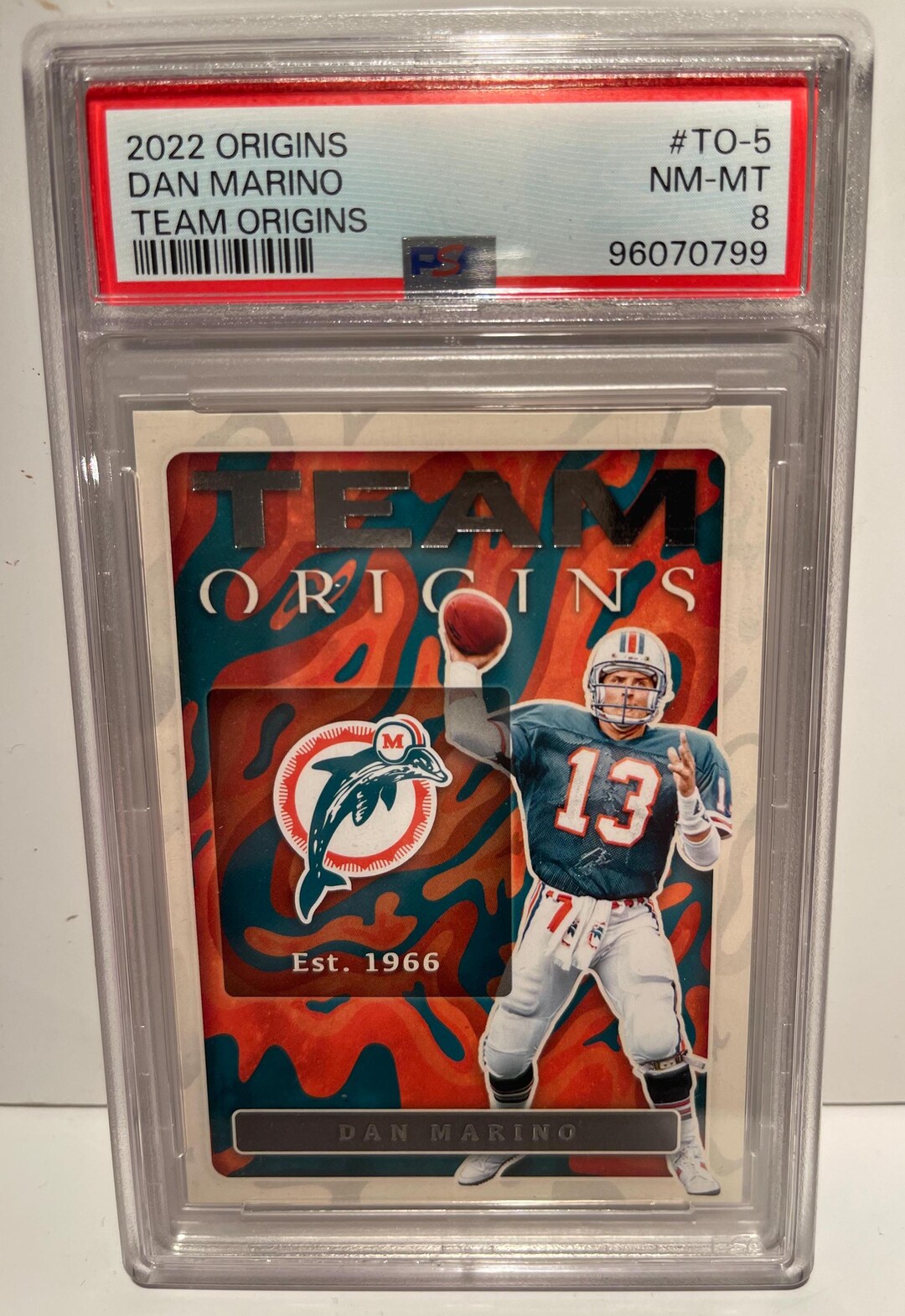 2022 Origins Dan Marino Dolphins Team Origins Graded, Authenticated ...