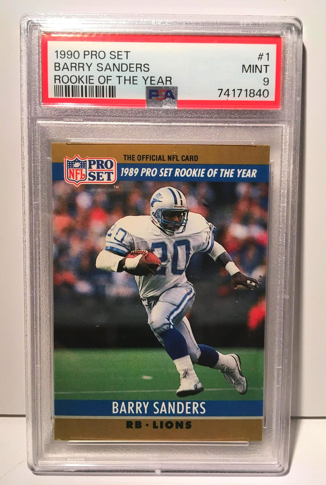 Barry Sanders 1990 Pro Set Rookie of the Year PSA 9 Mint! - Etsy
