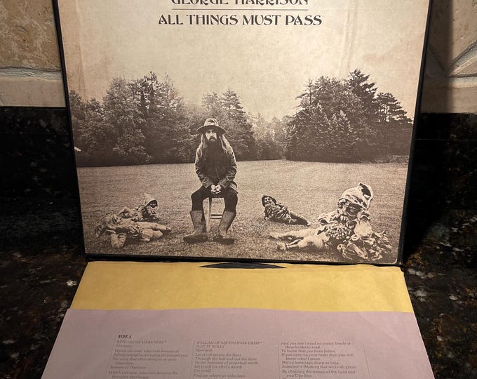 Beatles George Harrison "all Things Must Pass" 3-LP Vinyl Record - VG+ ...