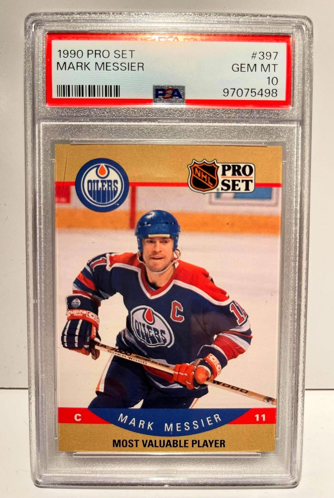 1990 Pro Set "most Valuable Player" Mark Messier PSA 10 Edmonton Oilers ...