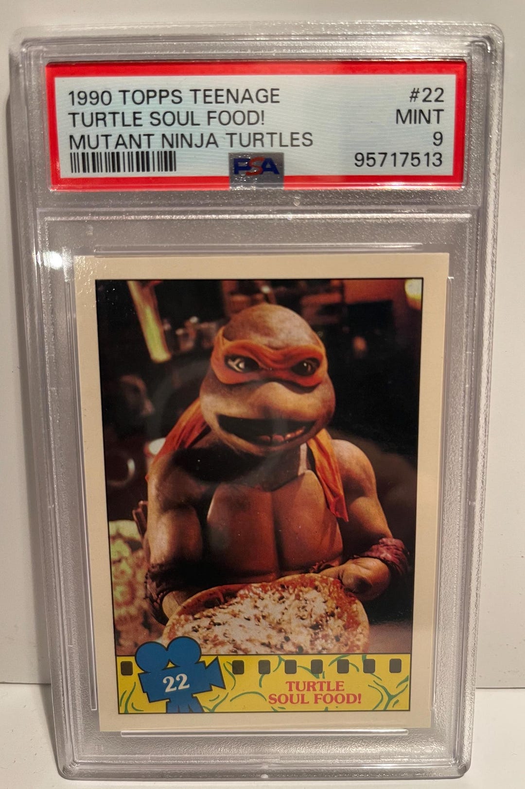 Turtle Soul Food! 1990 Topps Teenage Mutant Ninja Turtles #22 PSA 9 ...