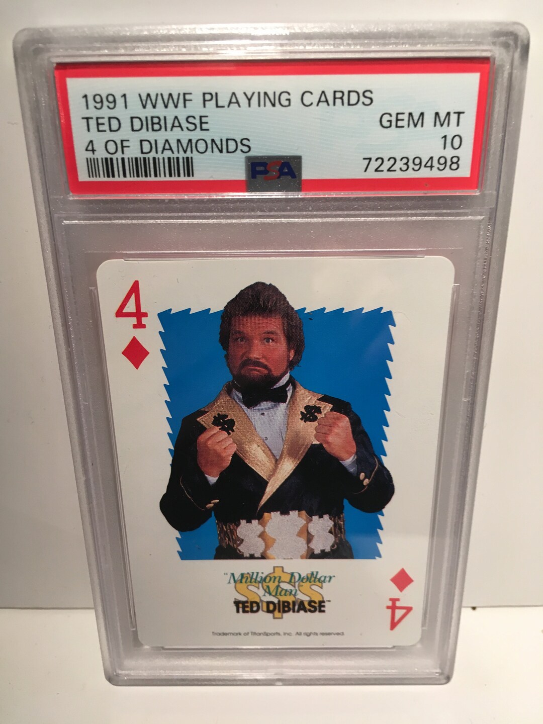 1991 WWF Playing Cards Ted Dibiase "the Million Dollar Man" PSA 10 ...