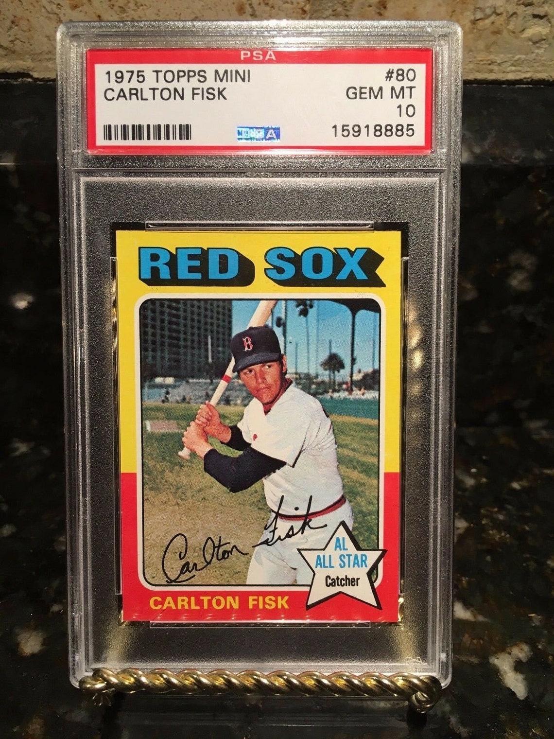 1975 Topps Mini Carlton Fisk 80 PSA 10 Gem Mint Red Sox - Etsy