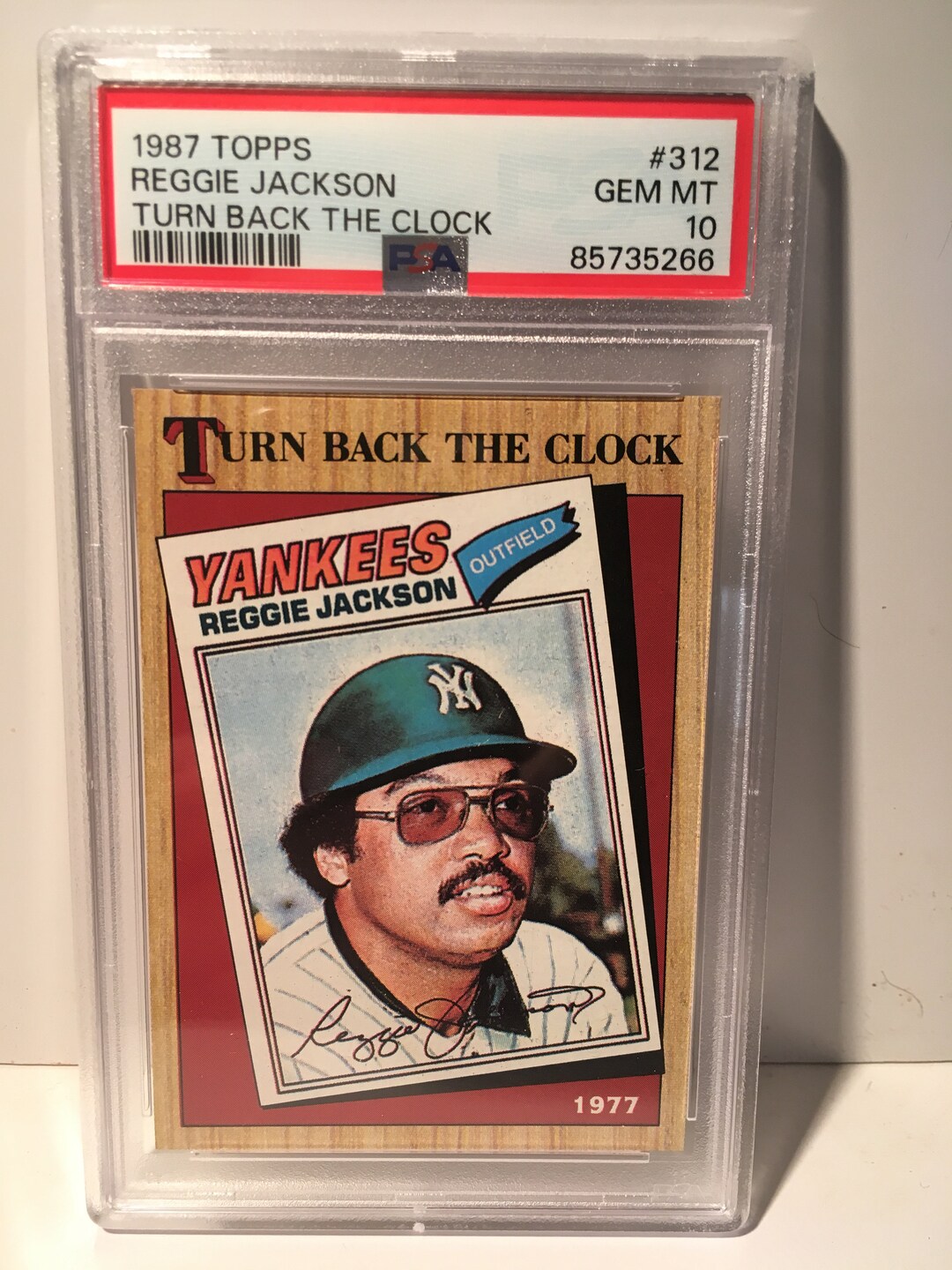 1987 Topps Turn Back the Clock HOF PSA 10 Reggie Jackson - Graded ...