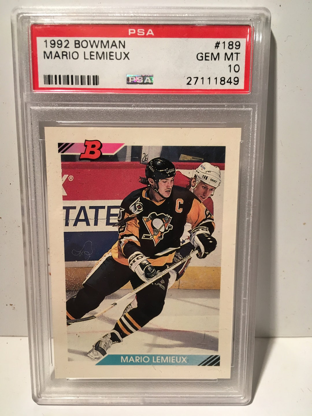 1992 Bowman Mario Lemieux PSA 10 - Graded Encased - Etsy