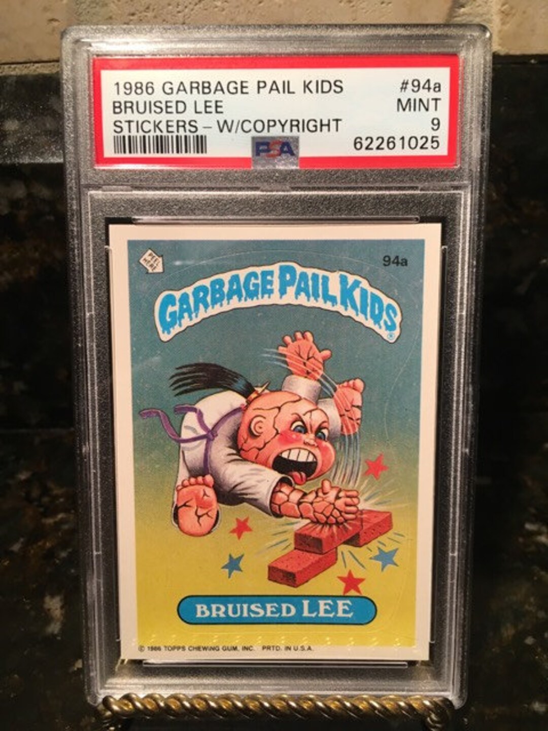 1986 Garbage Pail Kids Series 3 #94A Bruised Lee PSA 9 Rare - Etsy