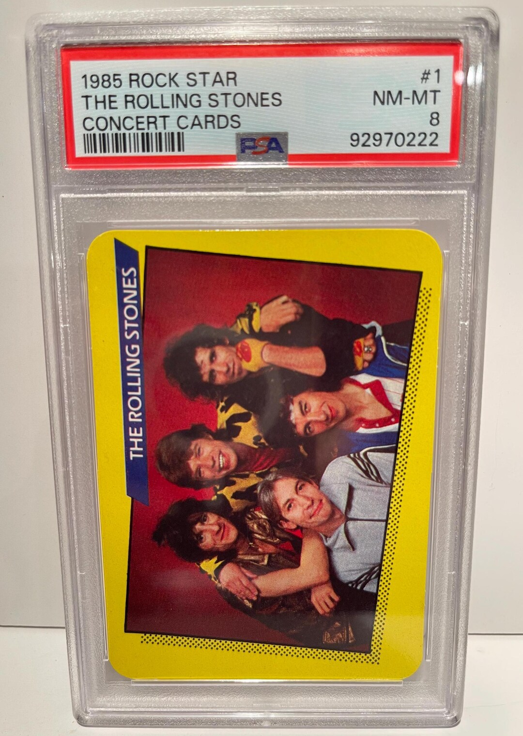 1985 AGI Rock Star Concert Cards the Rolling Stones #1 PSA 8 - Graded ...