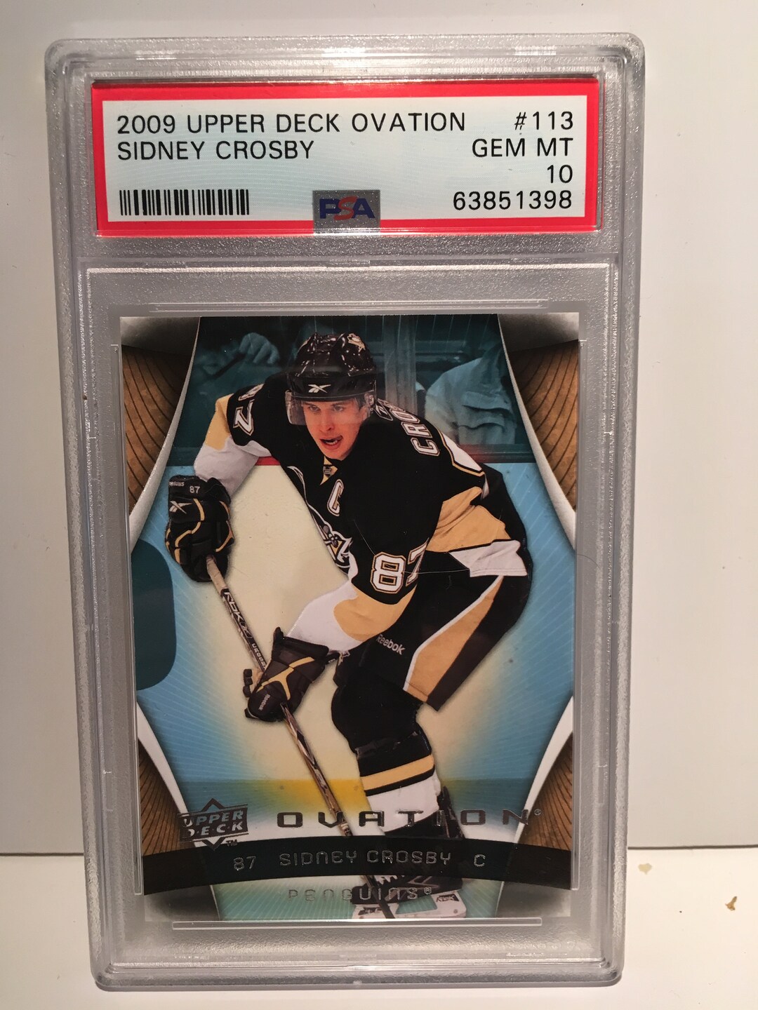 2009 Upper Deck Ovation Sidney Crosby PSA 10 - Graded Encased Penguins Legend - Etsy