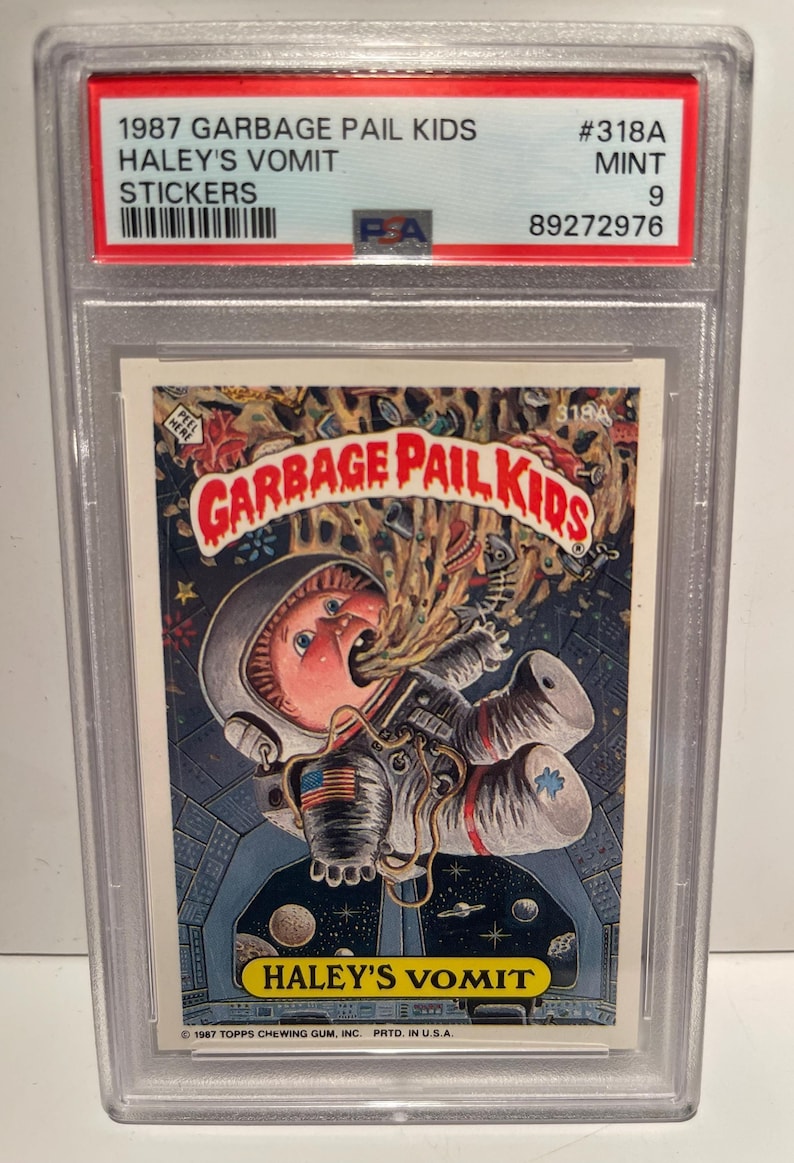 Haley's Vomit - 1987 Garbage Pail Kids Stickers #318a PSA 9 Mint ...